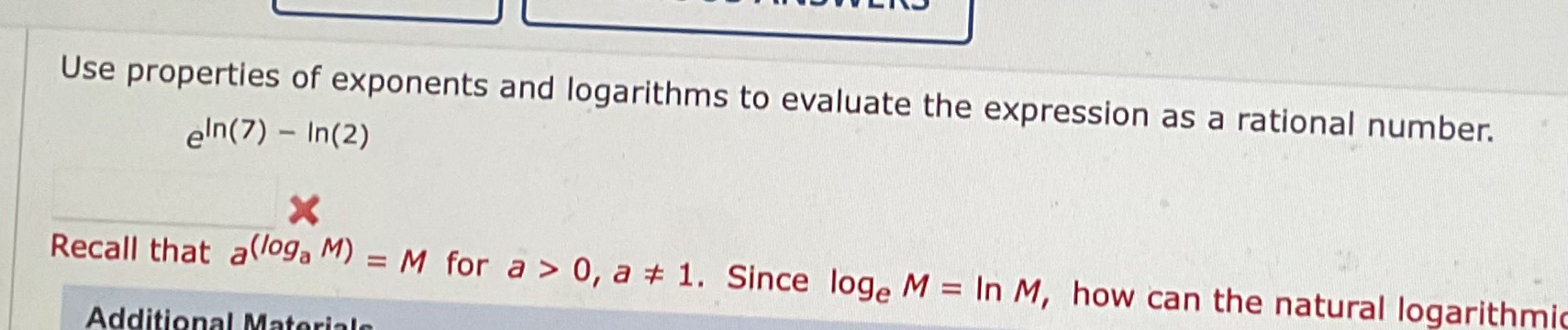 Solved Use properties of exponents and logarithms to | Chegg.com