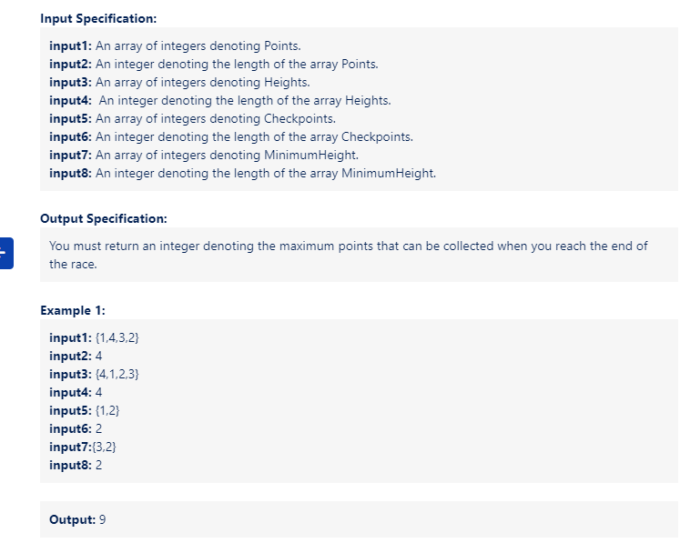 Solved Input Specification: input1: An array of integers | Chegg.com
