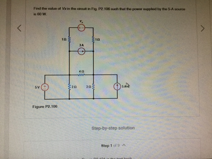 Solved Find the value of Vx in the circuit such that the | Chegg.com