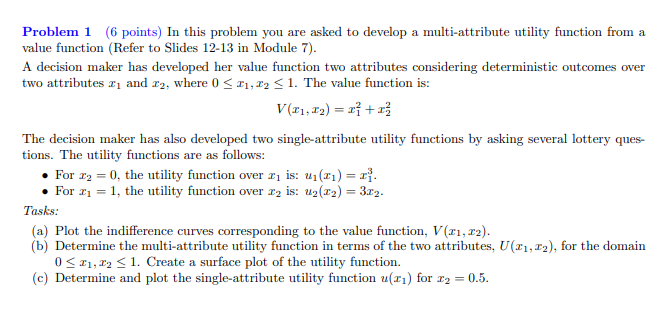 Problem 1 6 points) In this problem you are asked to | Chegg.com