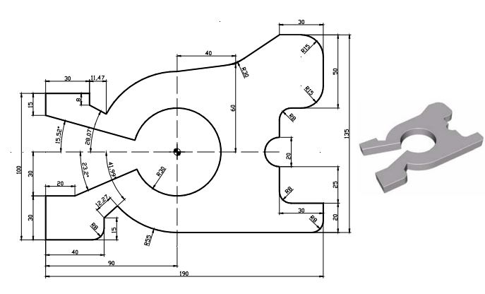 Solved Provide The Cnc Part Program For The Given Part And 1648