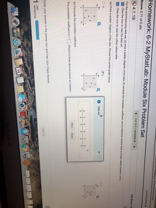 Solved Homework: 6-2 MyStatLab: Module Six Problem Set | Chegg.com