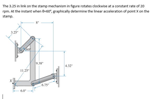 The 3.25 in link on the stamp mechanism in figure | Chegg.com