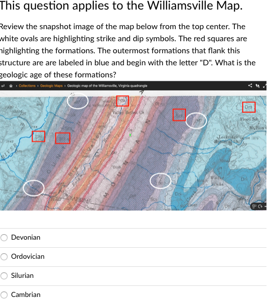 This question applies to the Williamsville Map. | Chegg.com