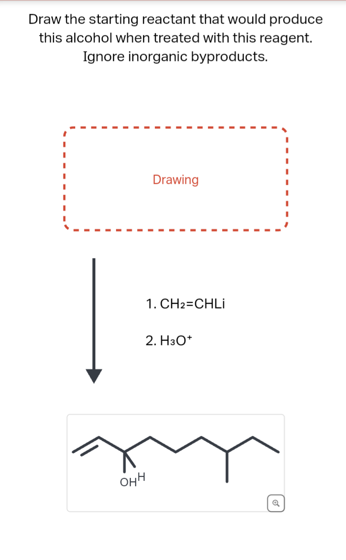 Solved Draw the starting reactant that would produce this | Chegg.com