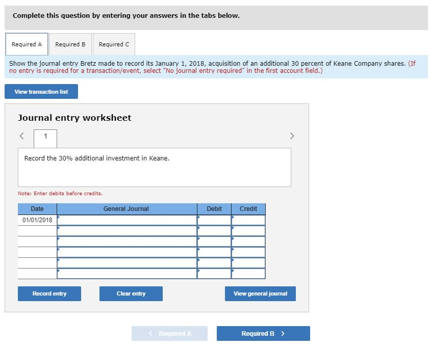 Solved On January 1, 2017, Bretz, Inc., acquired 60 percent | Chegg.com