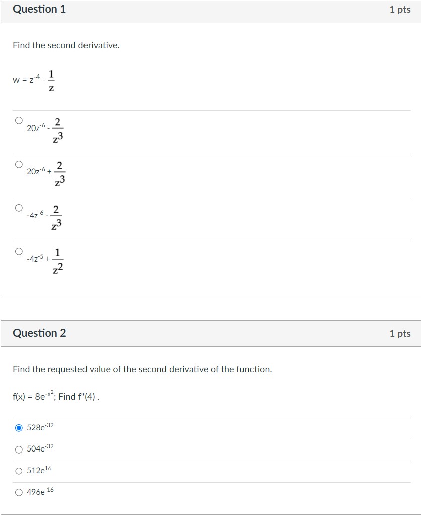 Solved Find the second derivative. | Chegg.com