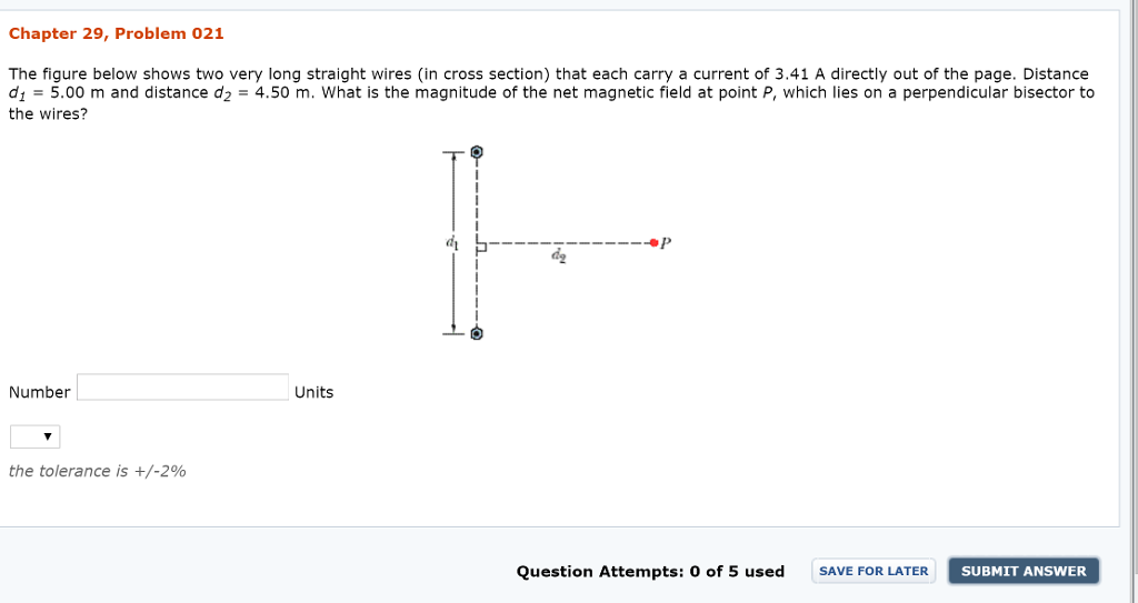 Solved The Figure Below Shows Two Very Long Straight Wires