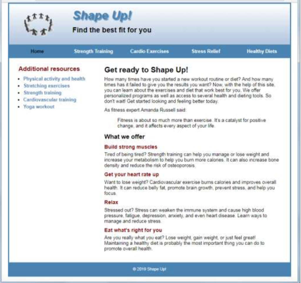 Shape Up! 8 Exercise In this exercise, you’ll | Chegg.com
