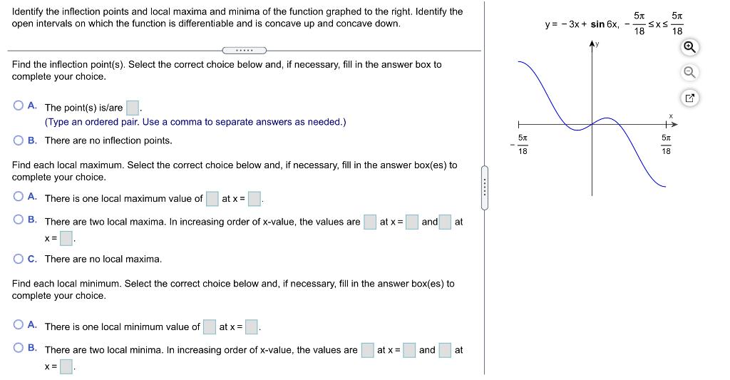 Solved Identify the inflection points and local maxima and | Chegg.com