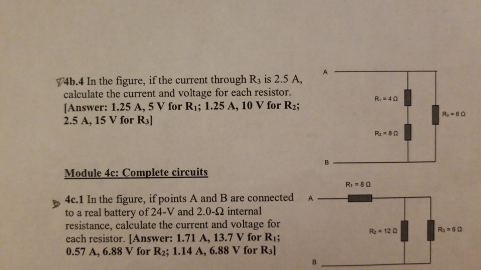 Solved 4b.3 In the figure, if the current through Rs is 1.5 | Chegg.com