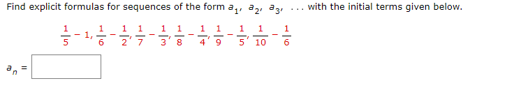 Solved Find explicit formulas for sequences of the form | Chegg.com