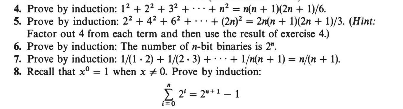 Solved I need help on the Math Induction Process for | Chegg.com