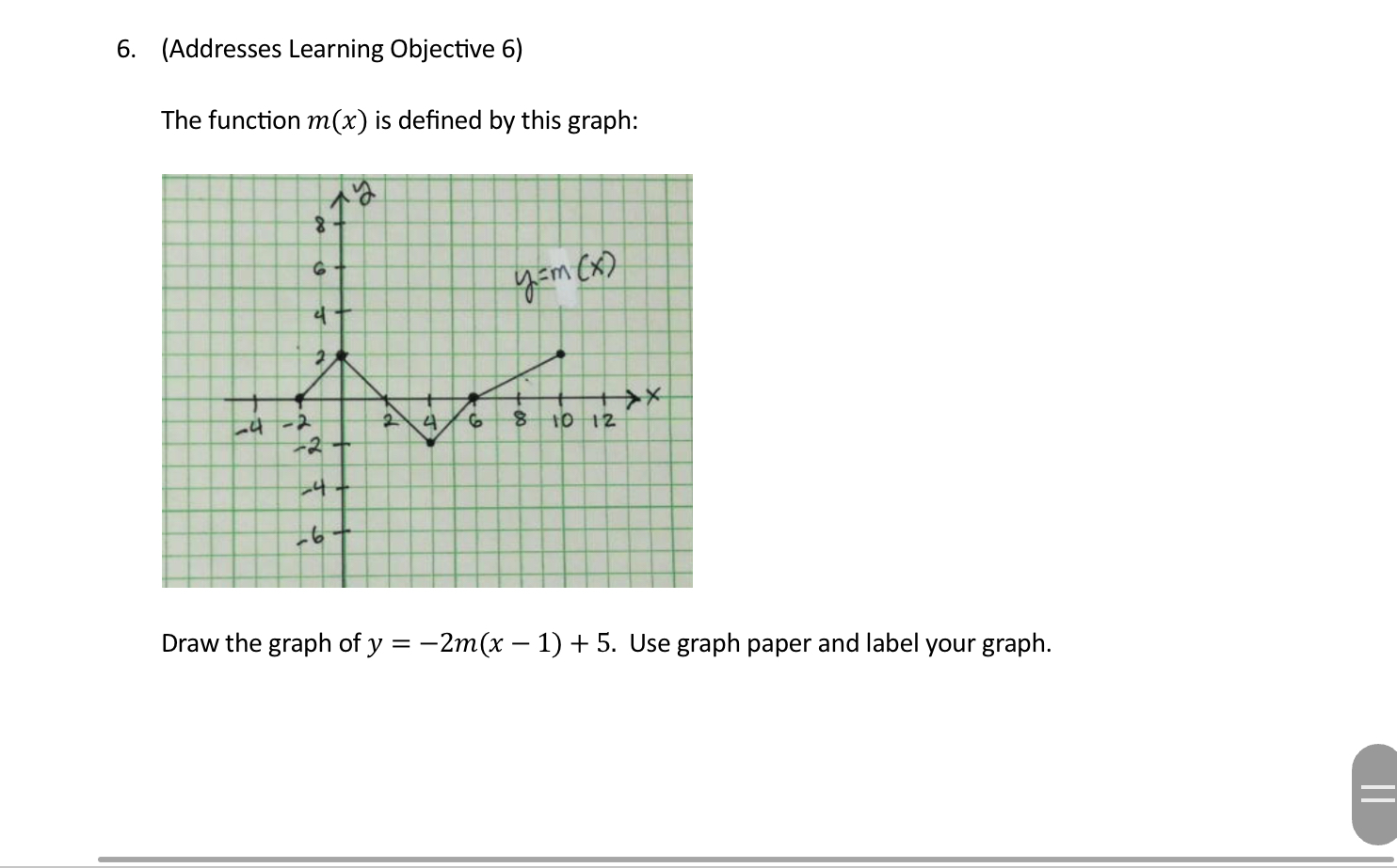 Solved 6. (Addresses Learning Objective 6) The function m(x) | Chegg.com