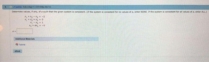 Solved Determine Values If Any Of A Such That The Given