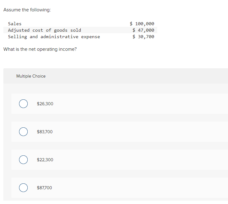 Solved Assume the following: What is the net operating | Chegg.com