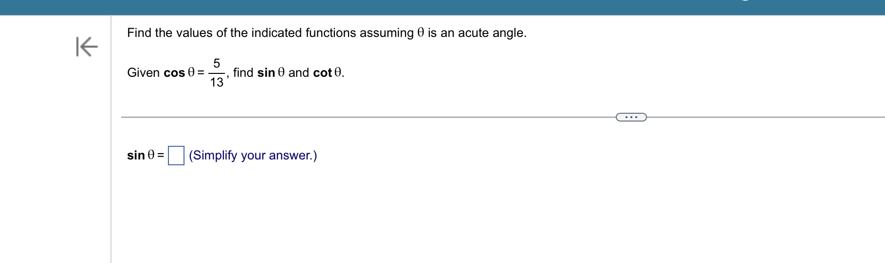 Solved Find the values of the indicated functions assuming θ | Chegg.com