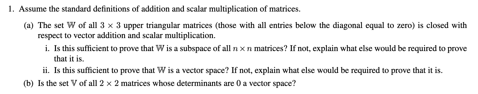 Solved 1. Assume the standard definitions of addition and | Chegg.com