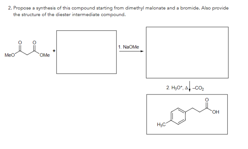 Solved 2. Propose a synthesis of this compound starting from | Chegg.com