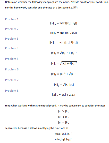 Solved Determine whether the following mappings are the | Chegg.com