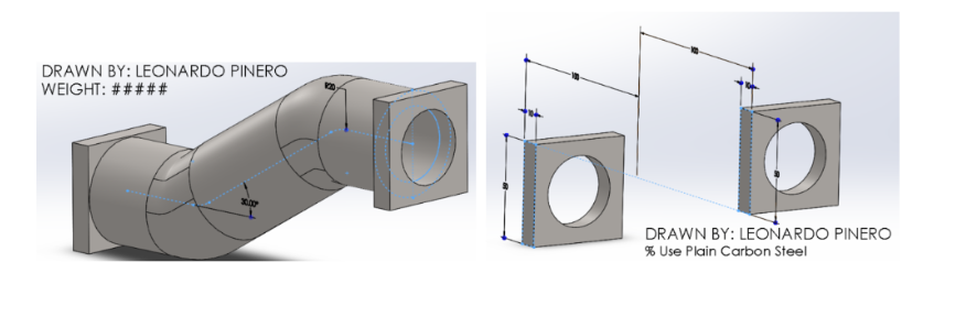 Solved PROBLEM 8: loft/sweep Directions: Create the part | Chegg.com