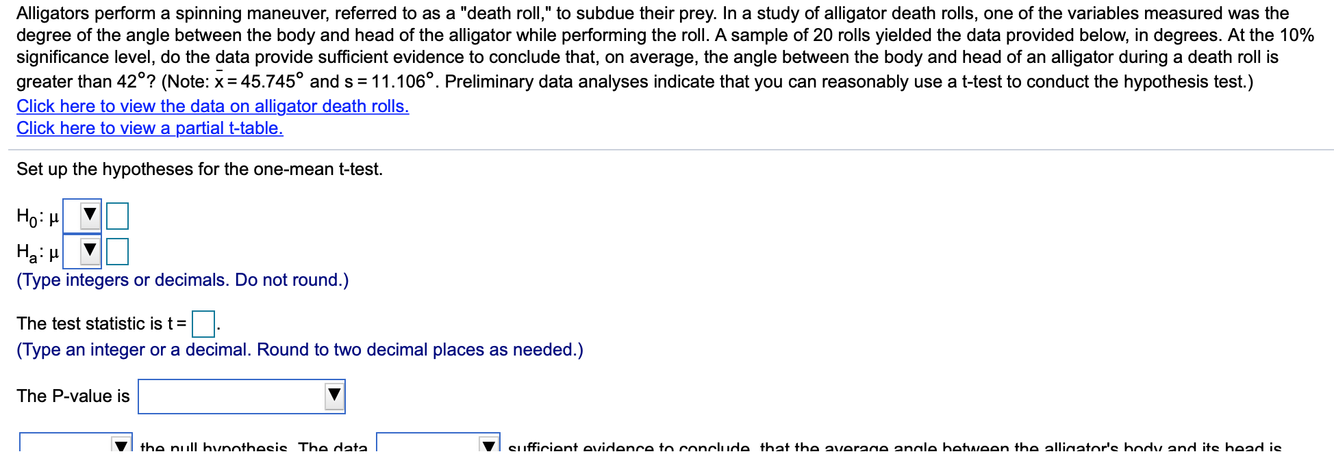 Solved Alligators perform a spinning maneuver, referred to | Chegg.com
