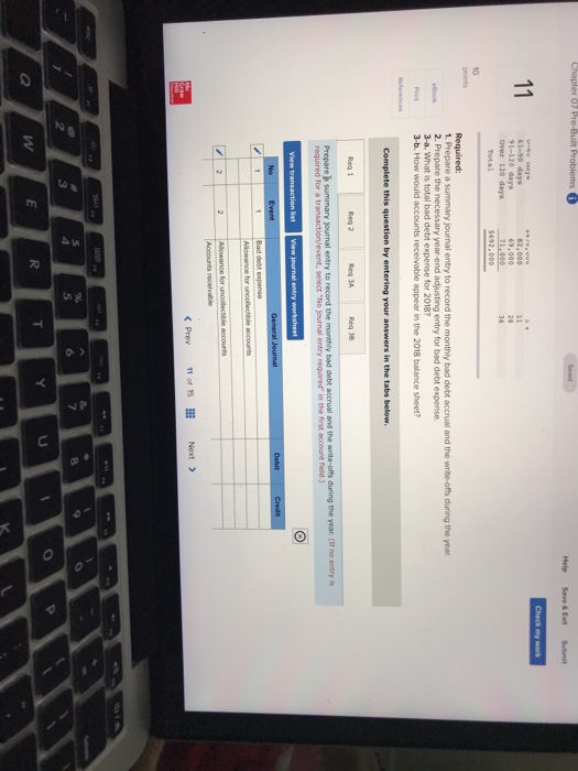 Solved To Do Chapter 07 Pre-Built Problems Help Save & Exit | Chegg.com