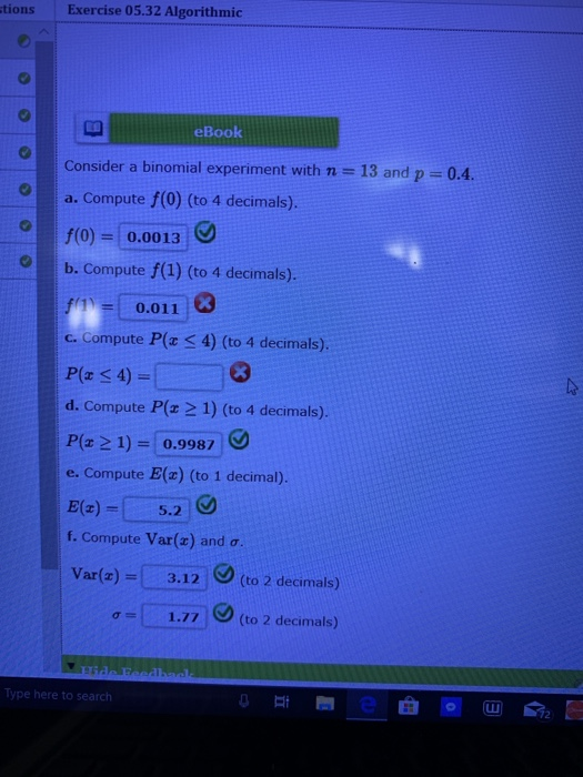 Solved tions Exercise 05.32 Algorithmic eBook Consider a | Chegg.com