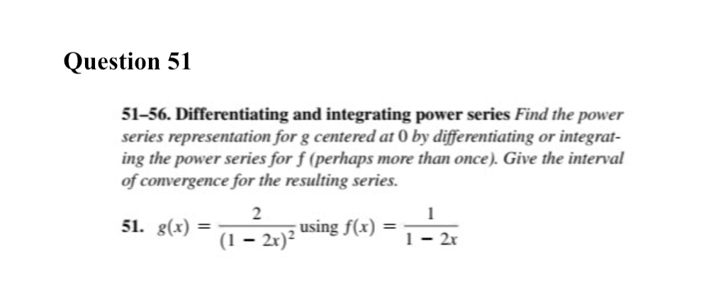 Solved Question 51 51-56. Differentiating and integrating | Chegg.com