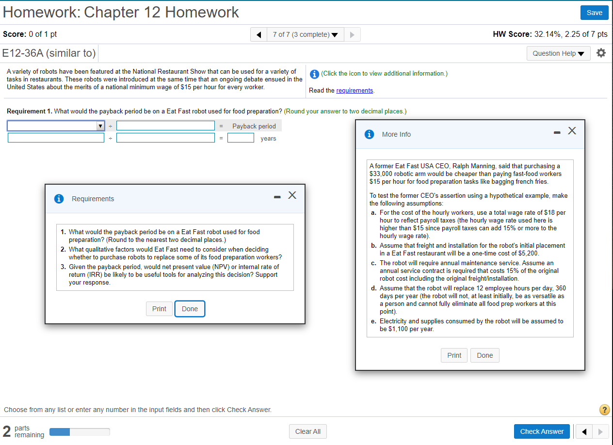 Solved Homework: Chapter 12 Homework Save Score: 0 of 1 pt 7 | Chegg.com