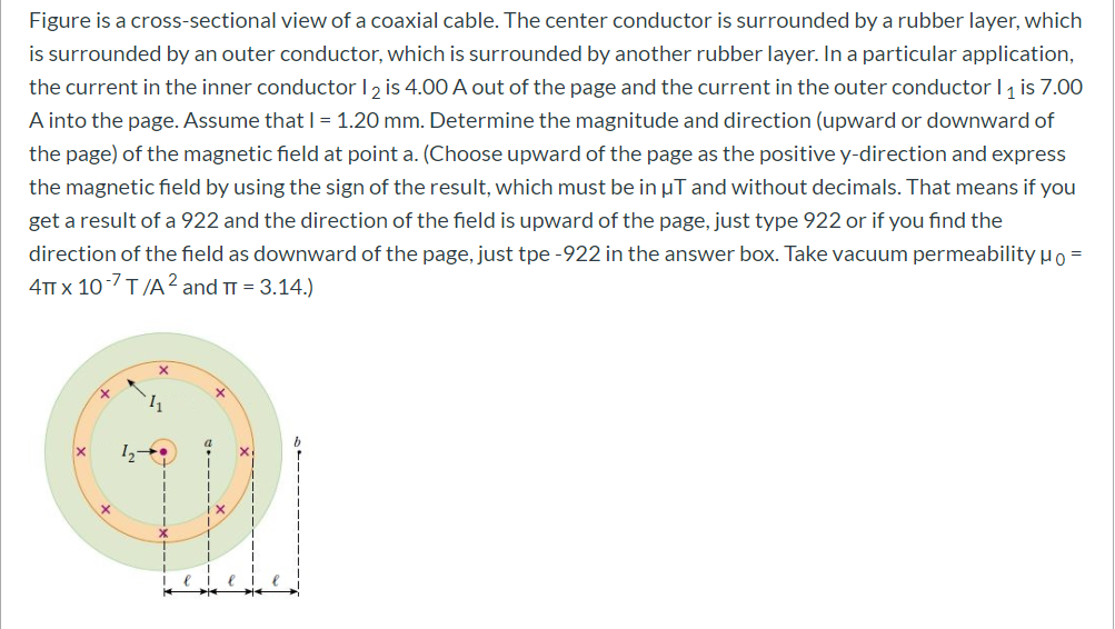 Solved Figure is a cross-sectional view of a coaxial cable. | Chegg.com