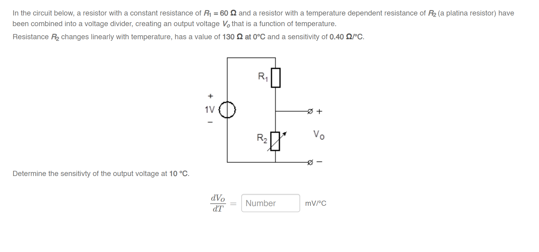 Solved = In the circuit below, a resistor with a constant | Chegg.com