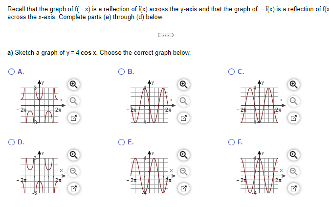 Solved Recall that the graph of f(−x) is a reflection of | Chegg.com