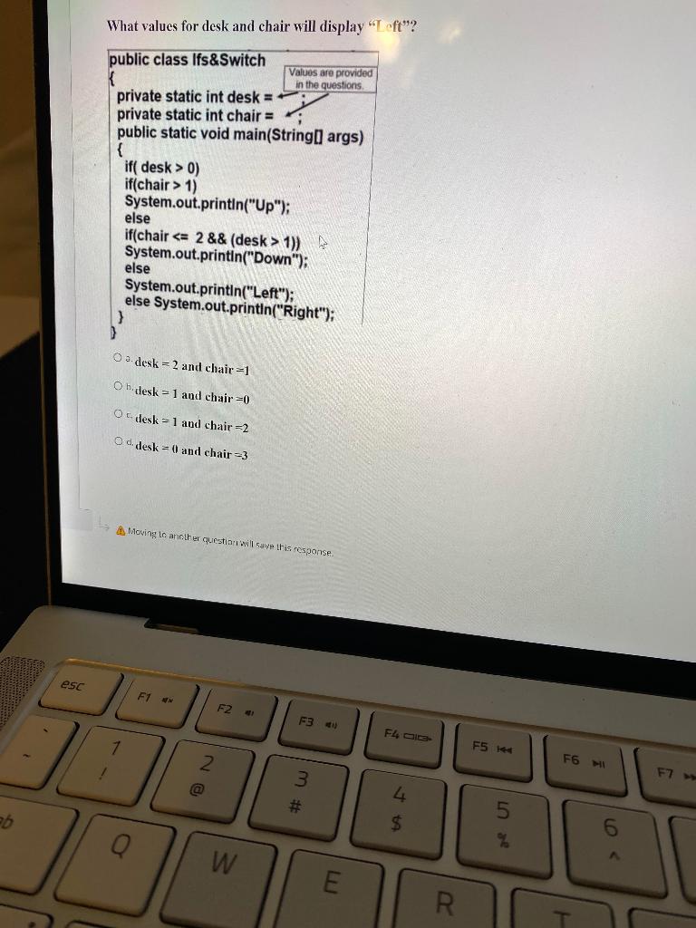 Solved Question 1 With the code below, what would be | Chegg.com