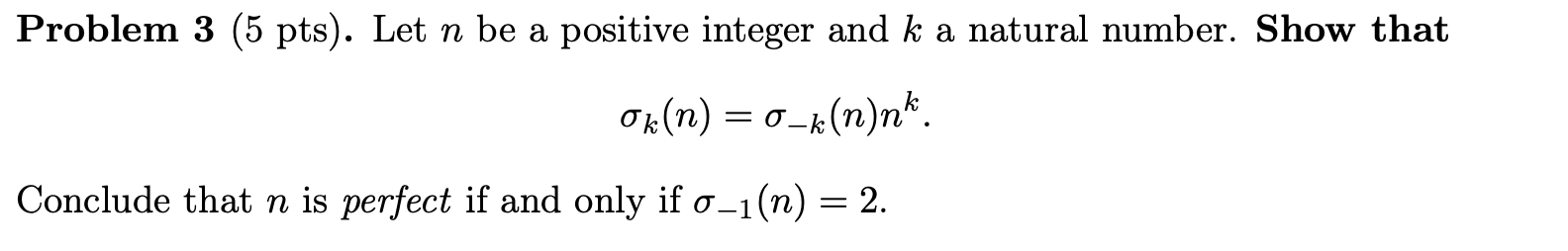 Solved Problem 3(5pts). Let n be a positive integer and k a | Chegg.com