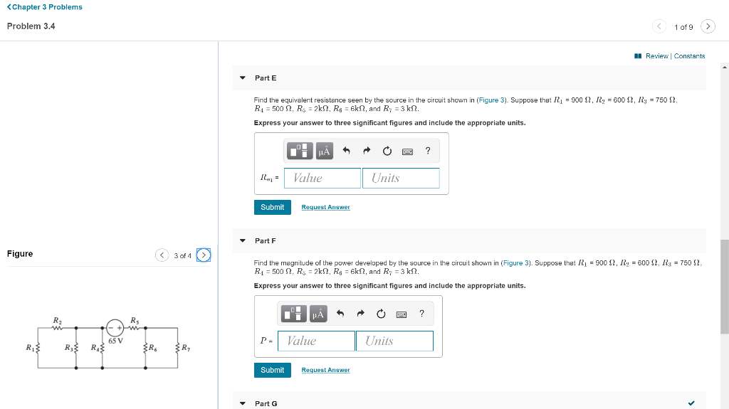 Solved A Review Constants Part C Find the equivalent | Chegg.com