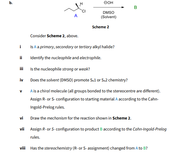 Scheme 2 Consider Scheme 2, above. i Is A a primary, | Chegg.com