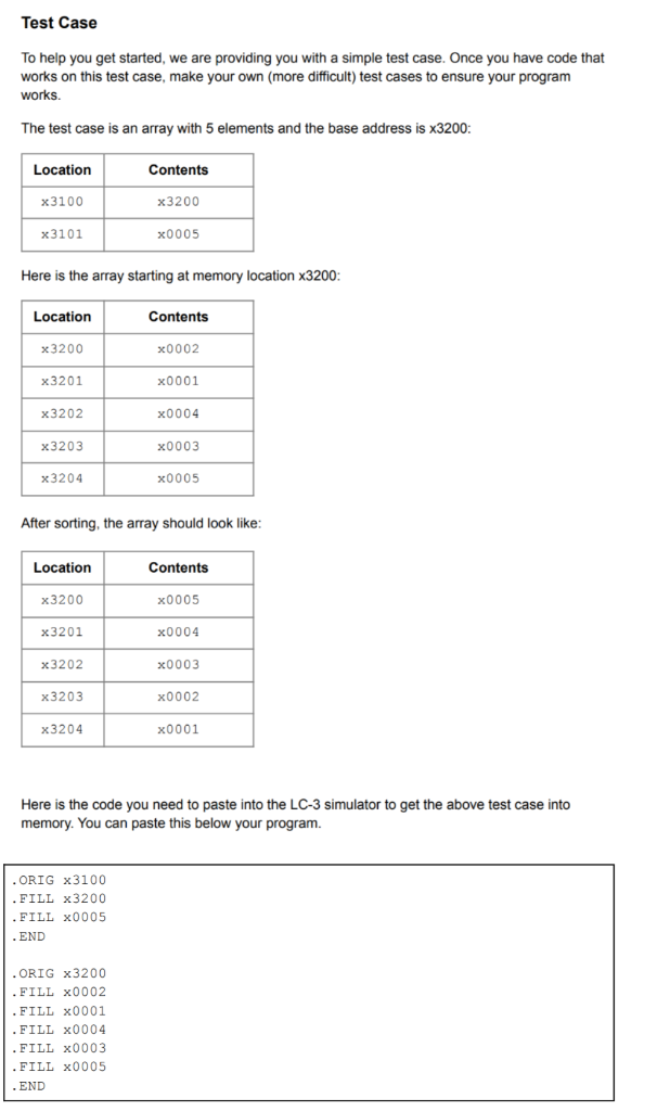 Your Job: Write a program in LC-3 assembly language | Chegg.com