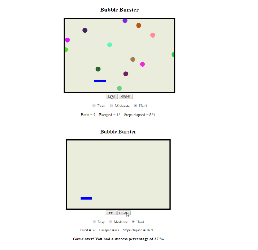 Solved Implement a graphical game that allows a user to | Chegg.com