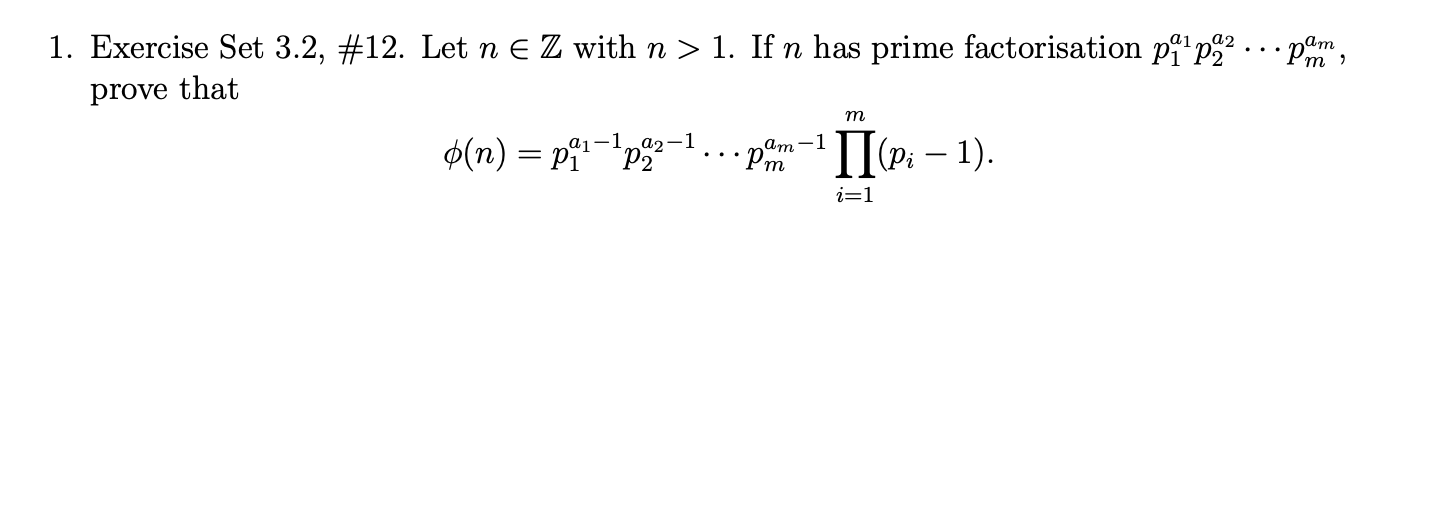 Solved 1. Exercise Set 3.2, \#12. Let n∈Z with n>1. If n has | Chegg.com