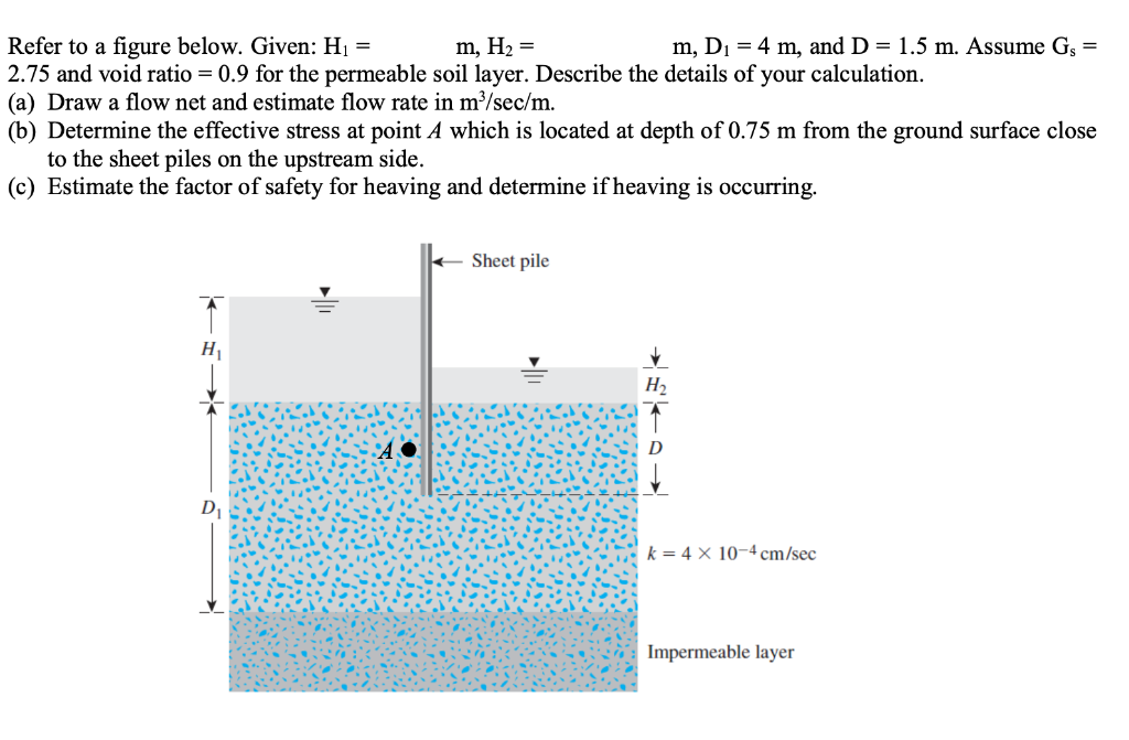 Solved m, H2= Refer to a figure below. Given: H1 = m, D = 4 | Chegg.com