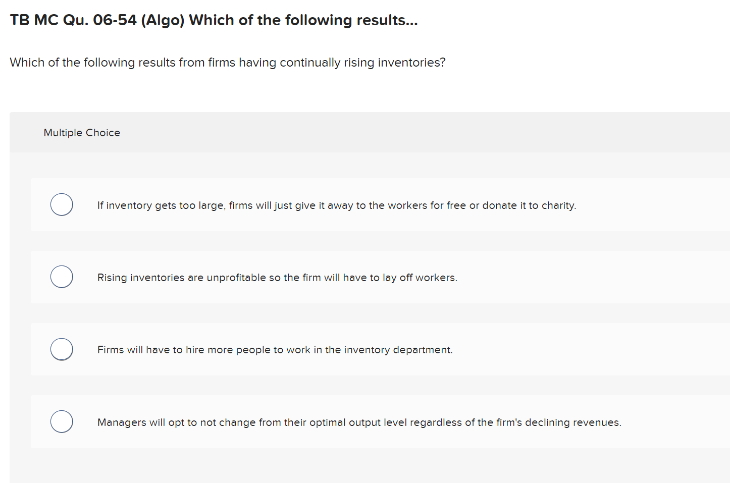 Solved TB MC Qu. 06-54 (Algo) ﻿Which of the following | Chegg.com