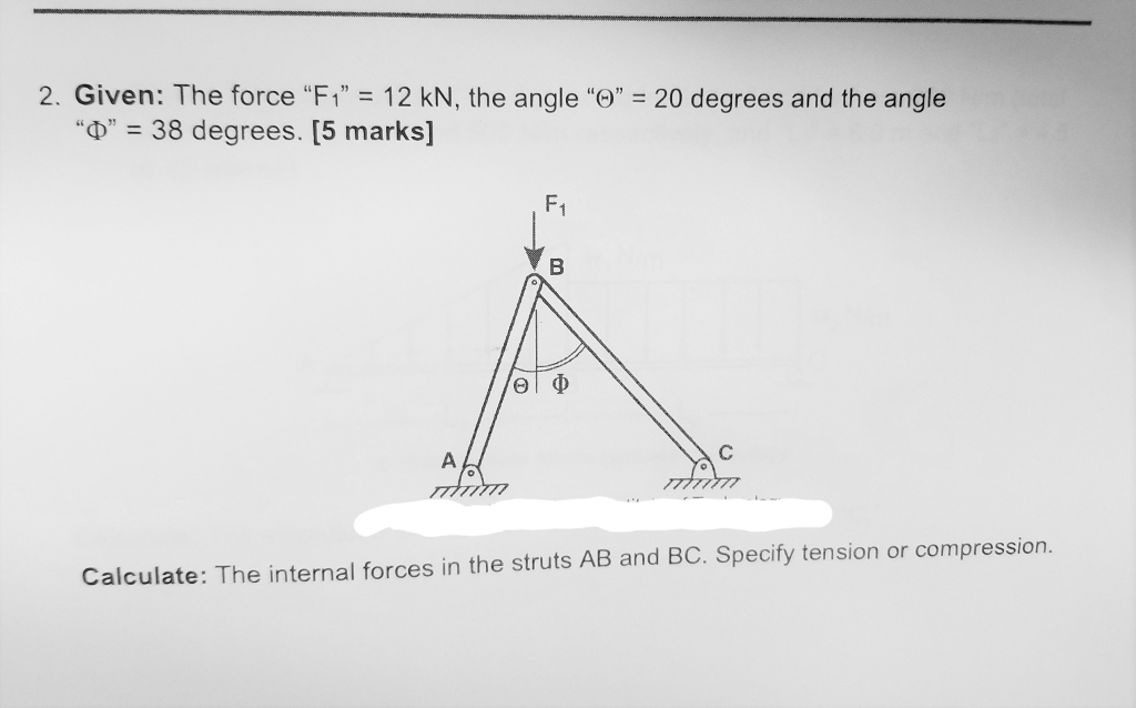 Solved STATICS -Please solve the following Static | Chegg.com