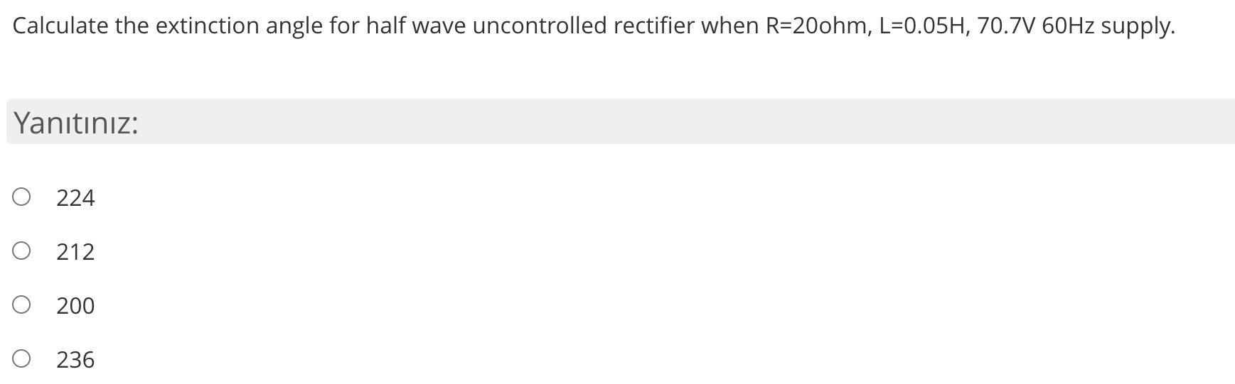 Solved Calculate the extinction angle for half wave | Chegg.com