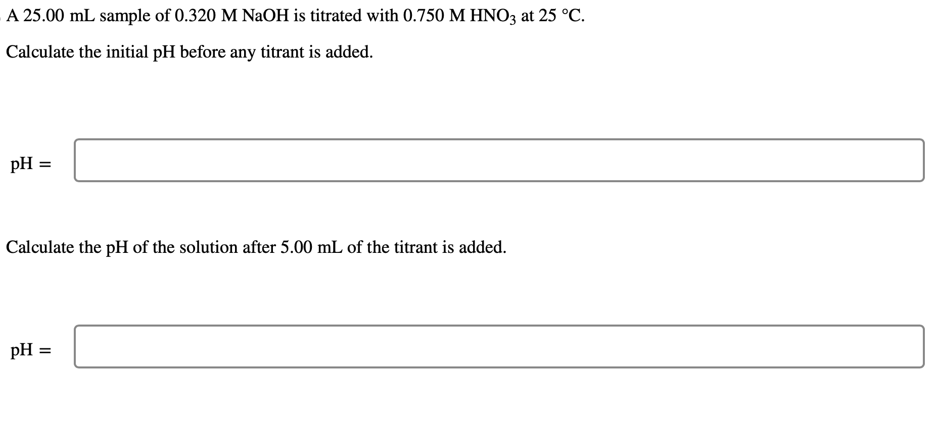 Solved A 25.00 mL sample of 0.320MNaOH is titrated with | Chegg.com