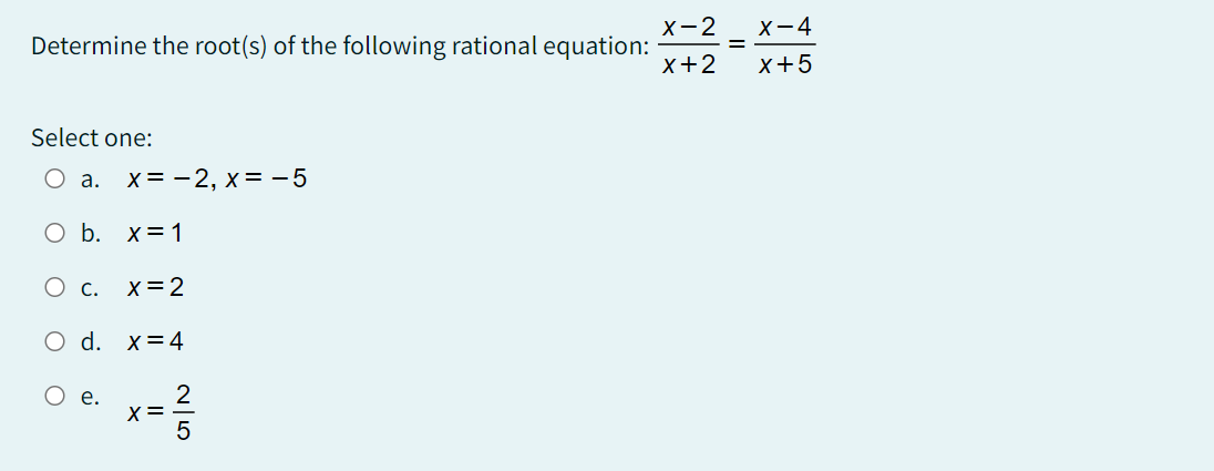 Solved Simplify the rational expression: Select one: a. O b. | Chegg.com