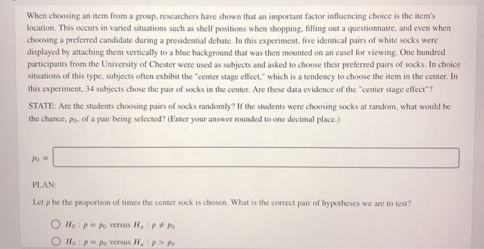 Solved When choosing an item from a group, researchers have | Chegg.com Solved When choosing an item from a group, researchers have | Chegg.com