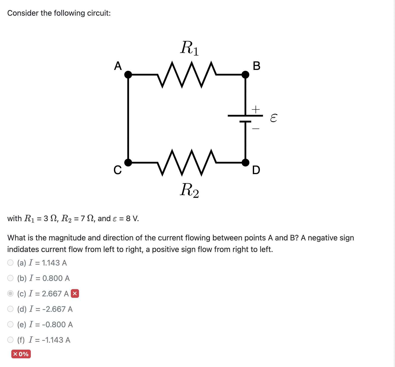 Solved Consider the following circuit: with R1=3Ω,R2=7Ω, and | Chegg.com