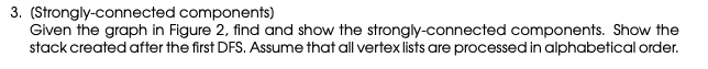 3. (Strongly-connected components) Given the graph in | Chegg.com