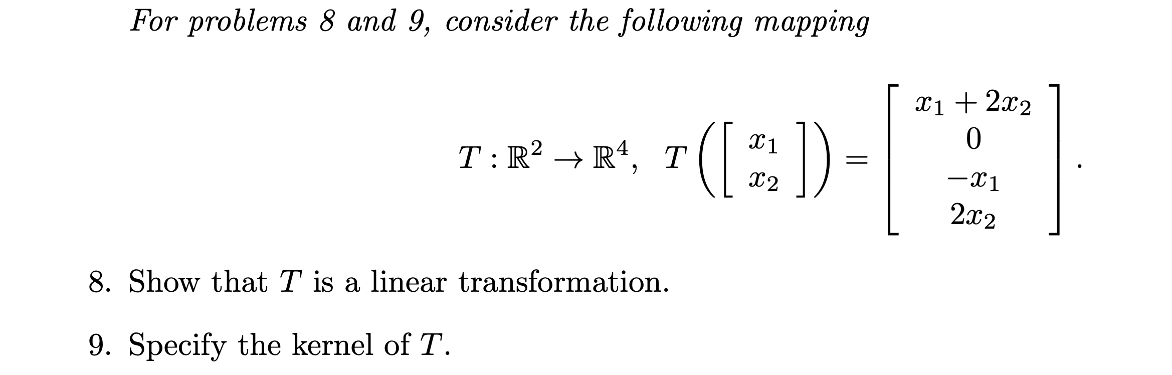 Solved For problems 8 and 9, consider the following mapping | Chegg.com